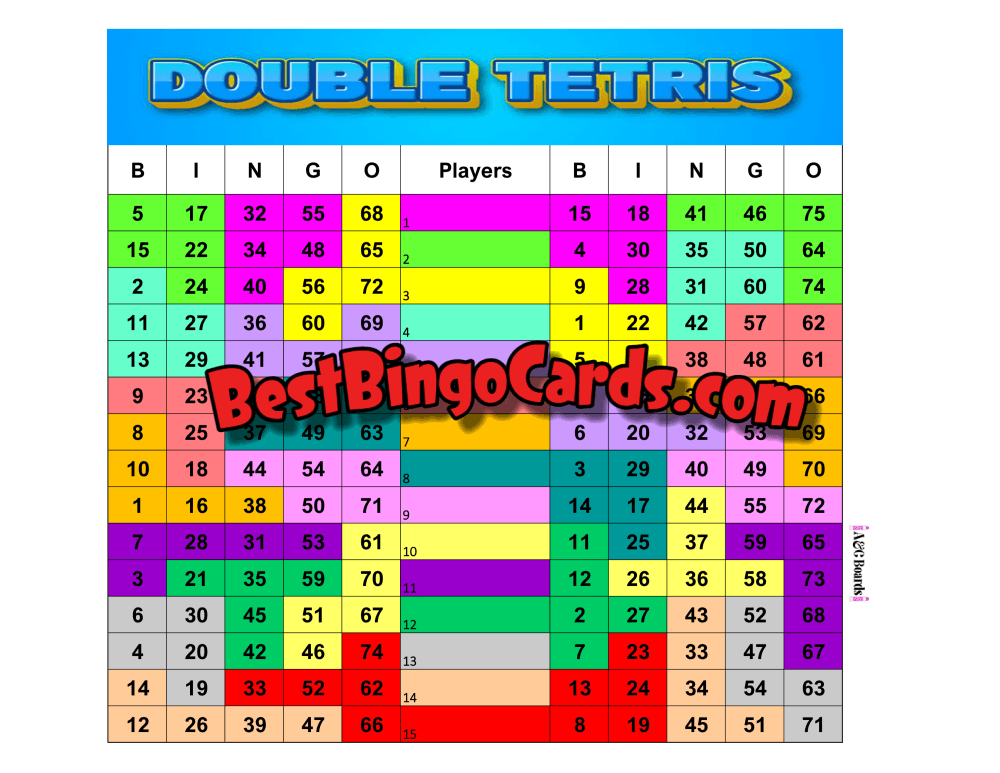 Bingo Double Color Block Puzzle